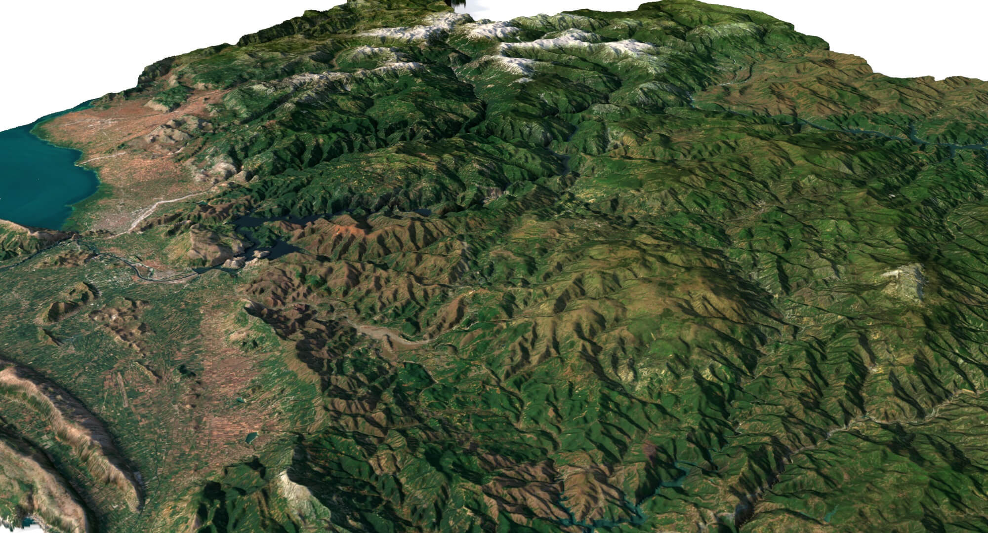 Albania Terrain 3D Map by Shustrik