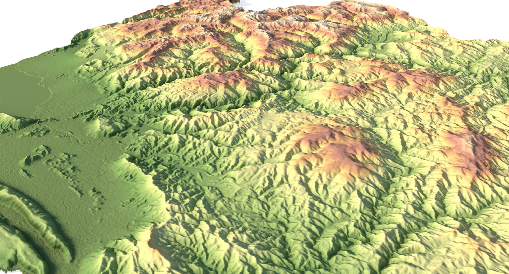 Albania Terrain 3D Map by Shustrik