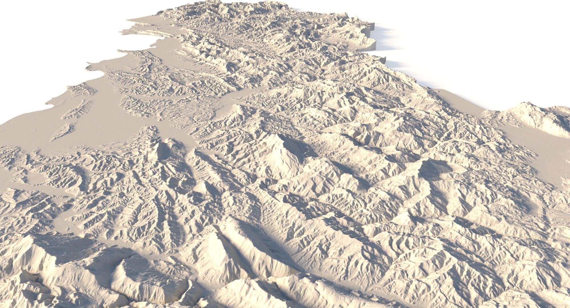 Albania Terrain for Printing and Design - 3D Model by Shustrik