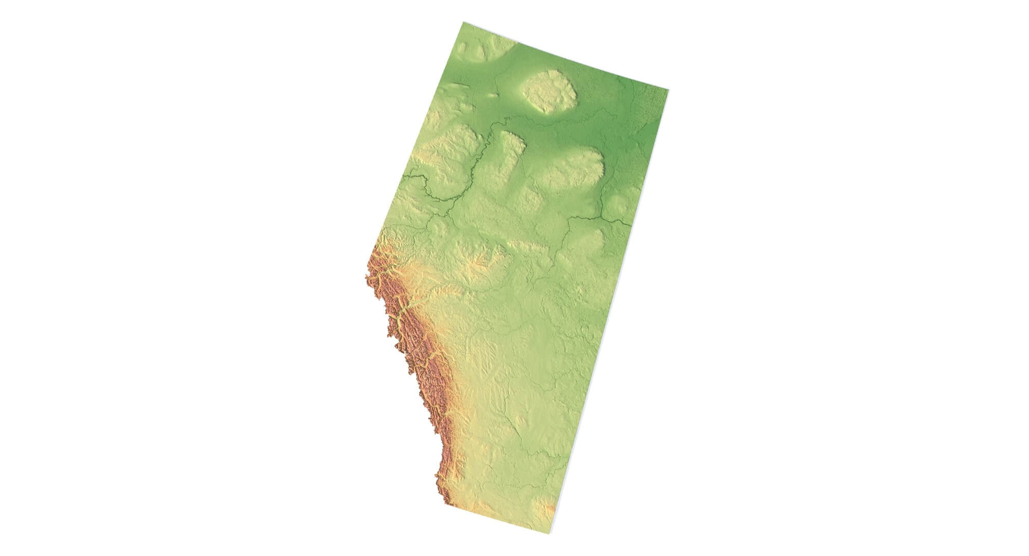 Alberta Terrain 3D Map by Shustrik