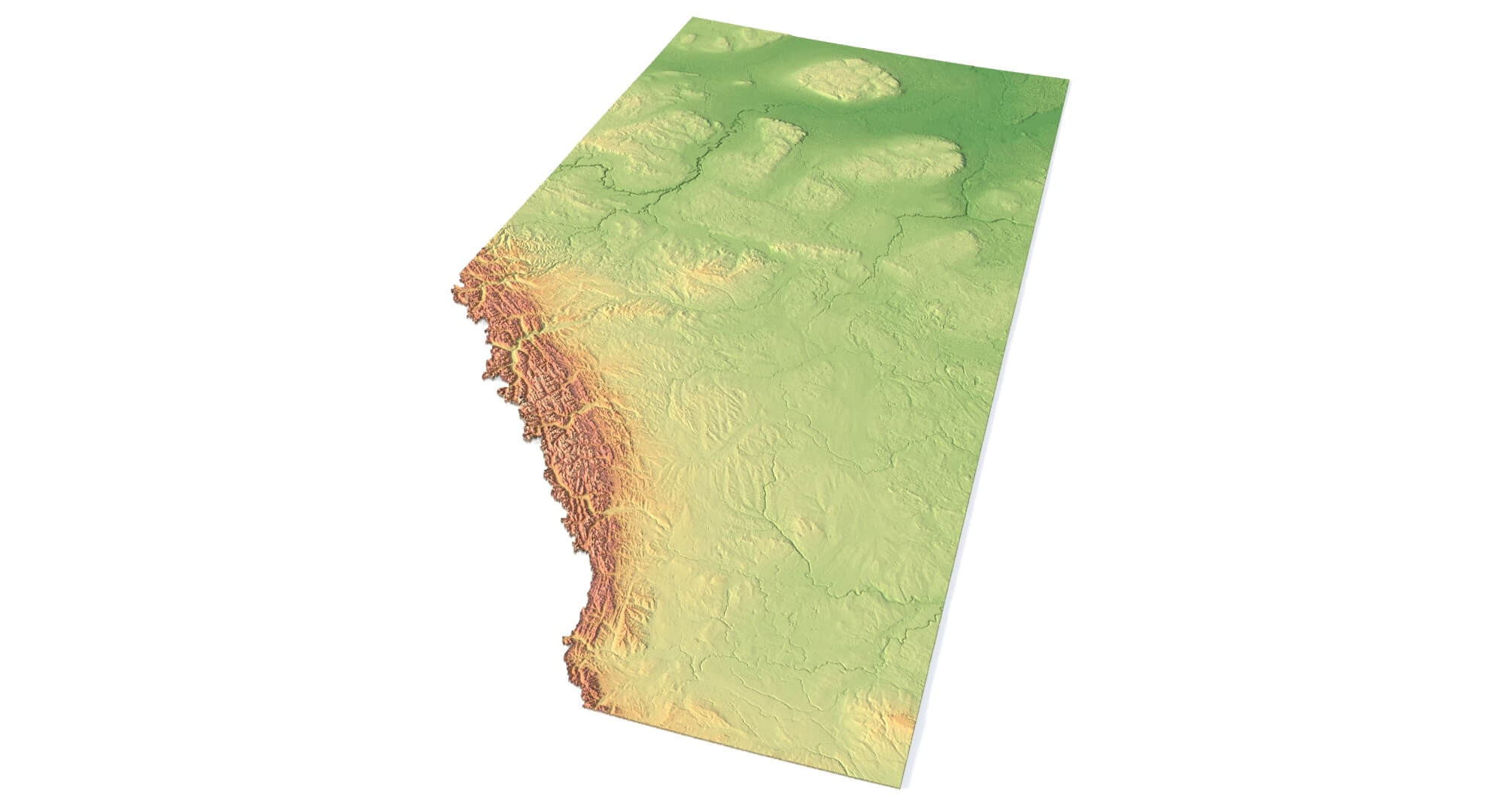 Alberta Terrain 3D Map by Shustrik