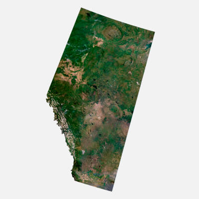 Alberta Terrain 3D Map by Shustrik