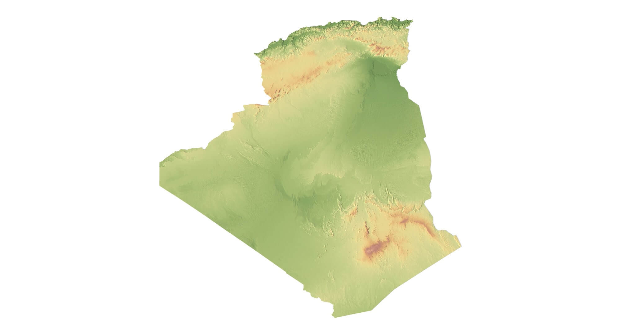 Algeria Terrain 3D Map by Shustrik