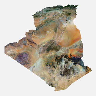 Algeria Terrain 3D Map by Shustrik