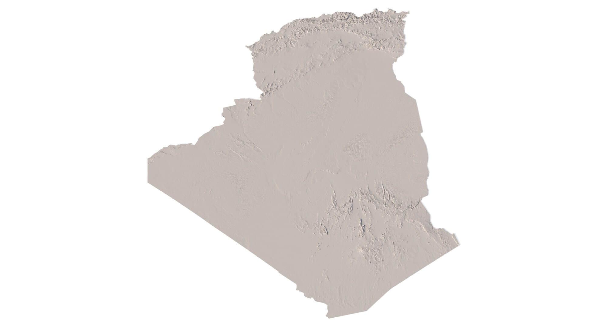 Algeria Terrain for CNC, Printing and Design - 3D Model by Shustrik