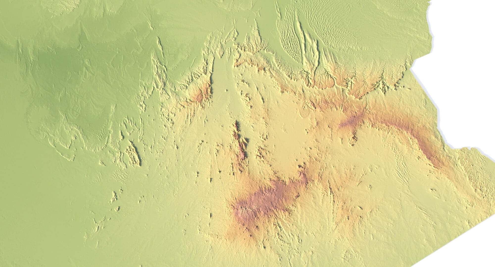 Algeria Terrain for CNC, Printing and Design - 3D Model by Shustrik