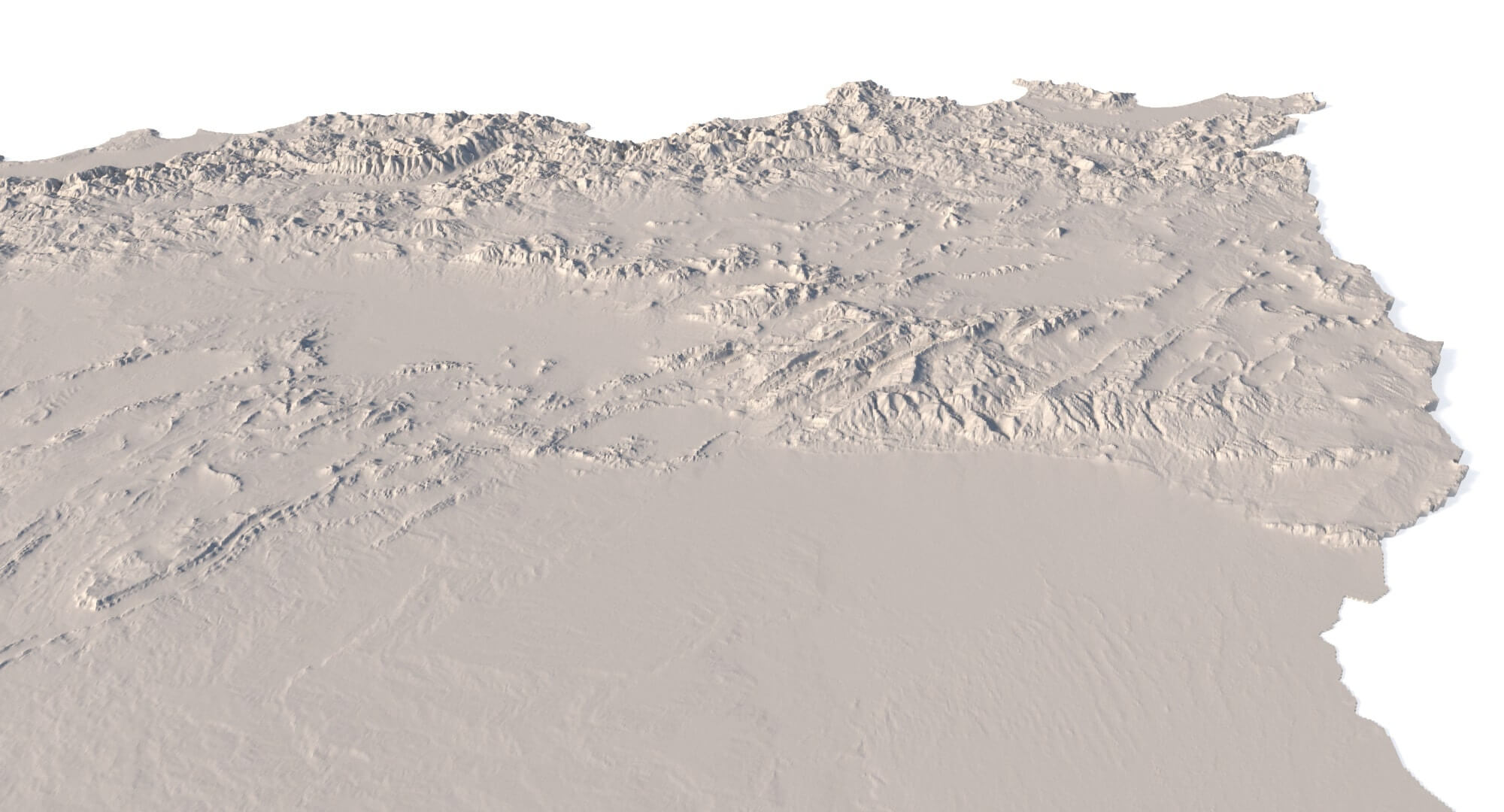 Algeria Terrain for CNC, Printing and Design - 3D Model by Shustrik