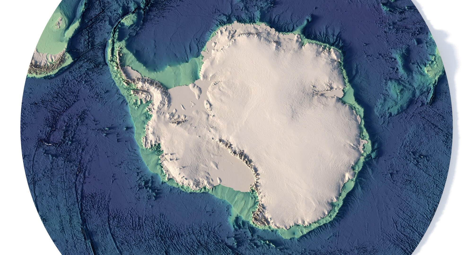 Antarctica Terrain With Ice - 3D Model by Shustrik