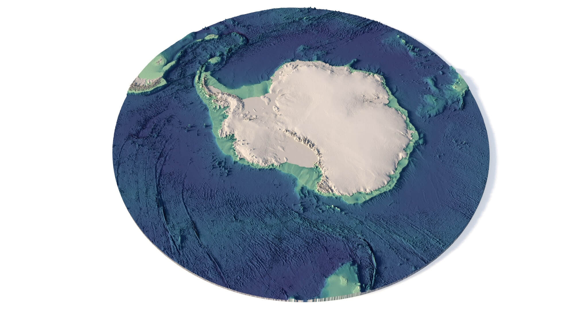 Antarctica Terrain With Ice - 3D Model by Shustrik