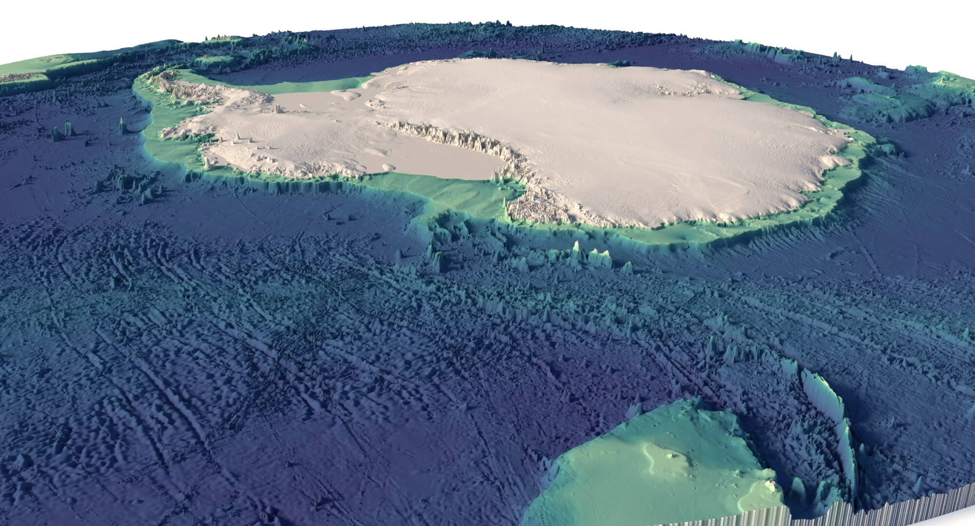 Antarctica Terrain With Ice - 3D Model by Shustrik