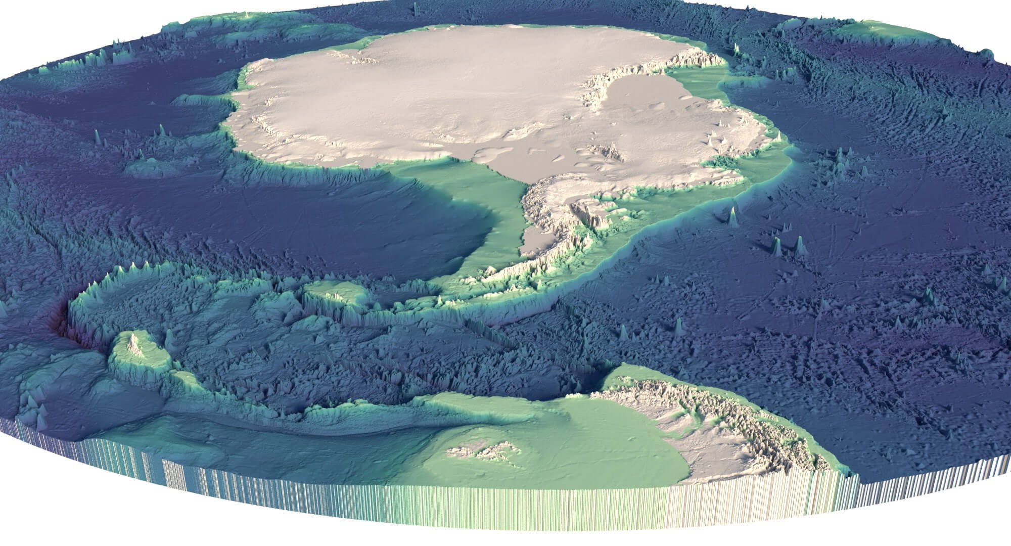 Antarctica Terrain With Ice - 3D Model by Shustrik
