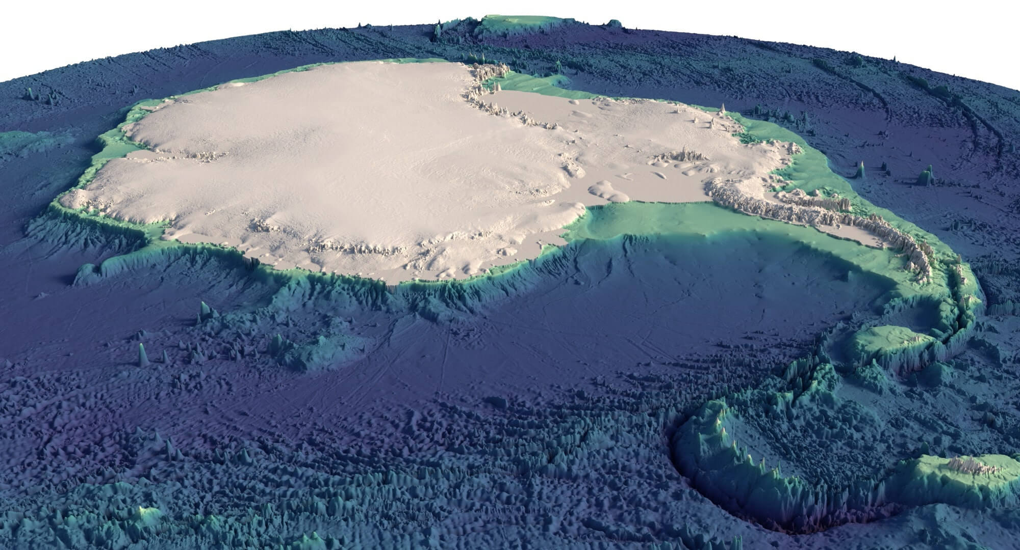 Antarctica Terrain With Ice - 3D Model by Shustrik