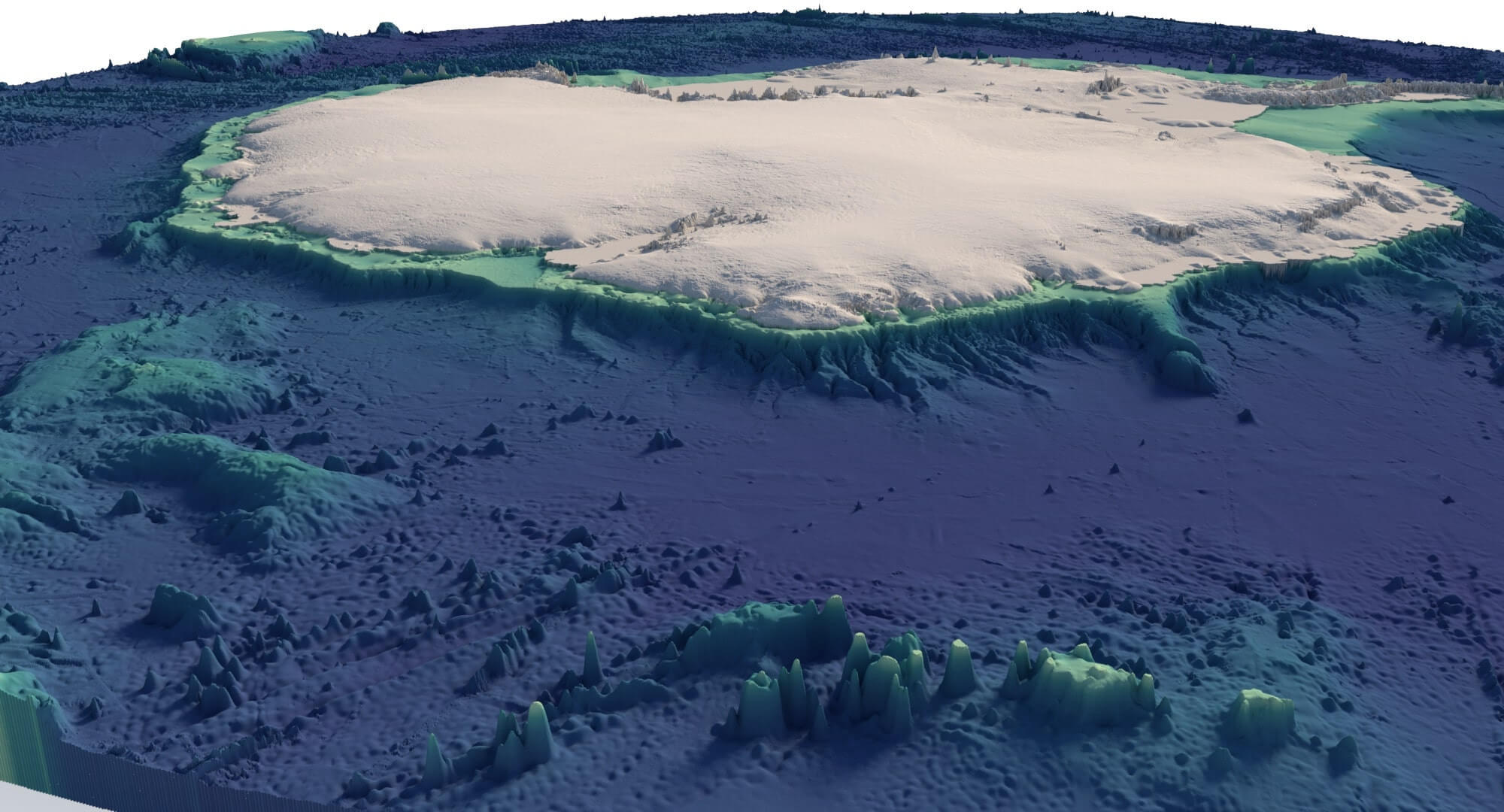 Antarctica Terrain With Ice - 3D Model by Shustrik