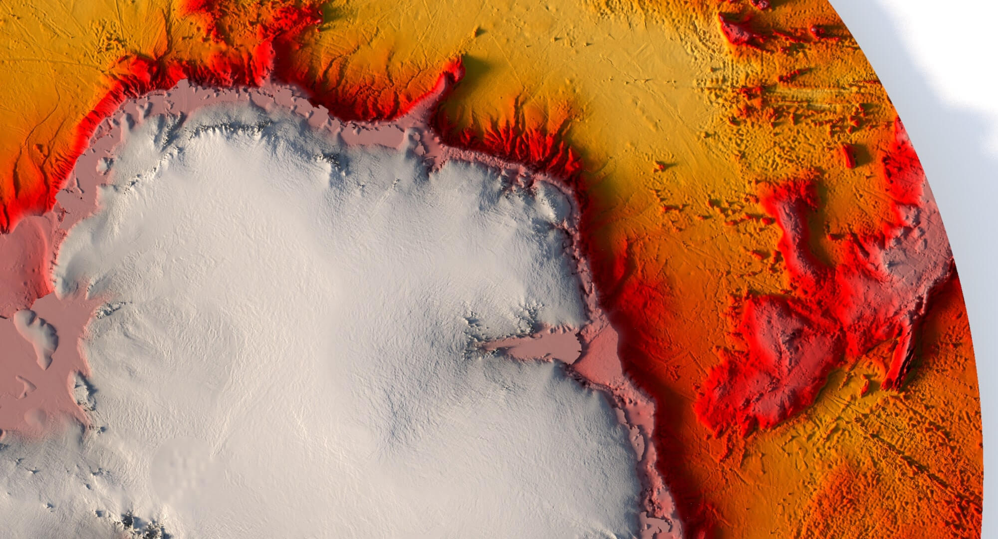 Antarctica Terrain With Ice - 3D Model by Shustrik