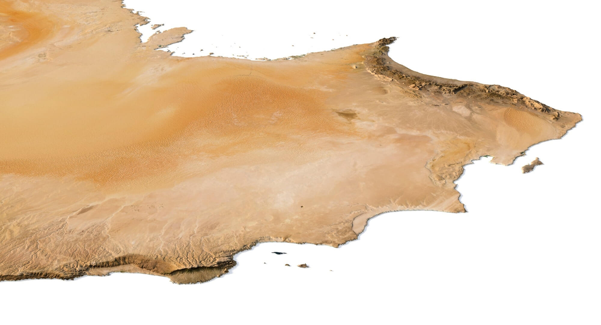 Arabian Peninsula 3D Map Terrain by Shustrik