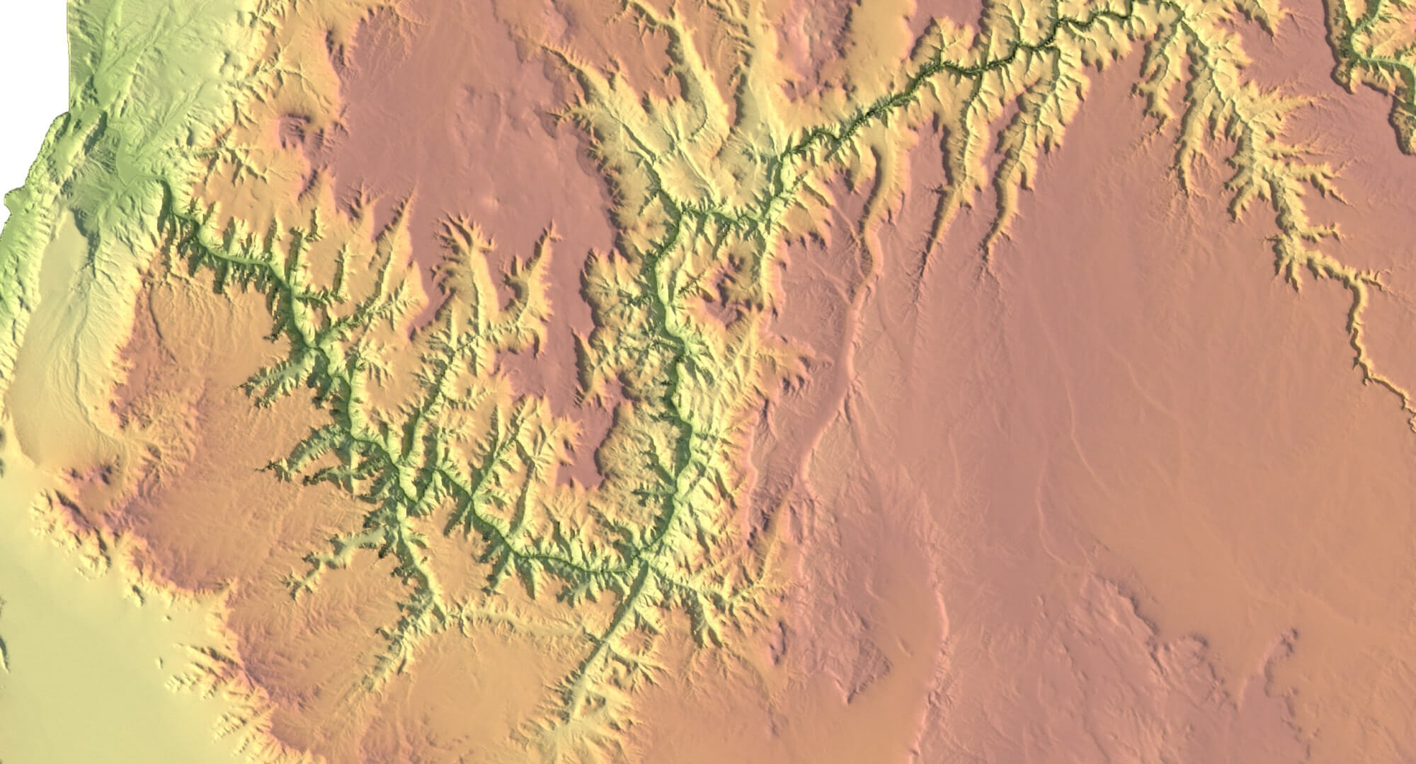 Arizona State Terrain 3D Map by Shustrik