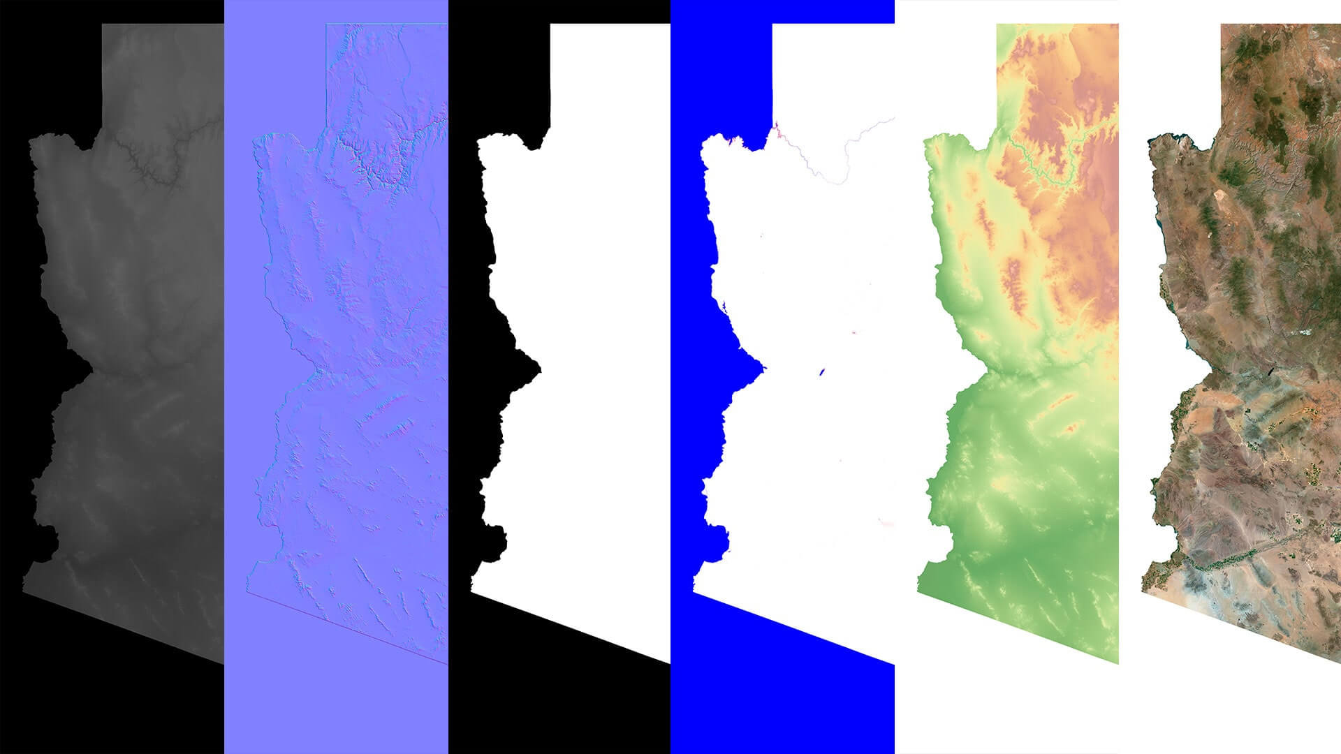 Arizona State Terrain 3D Map by Shustrik