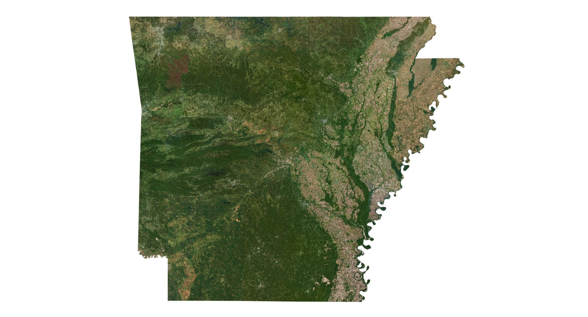 Arkansas State Terrain 3D Map by Shustrik