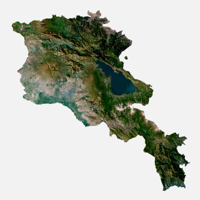 Armenia Terrain 3D Map by Shustrik