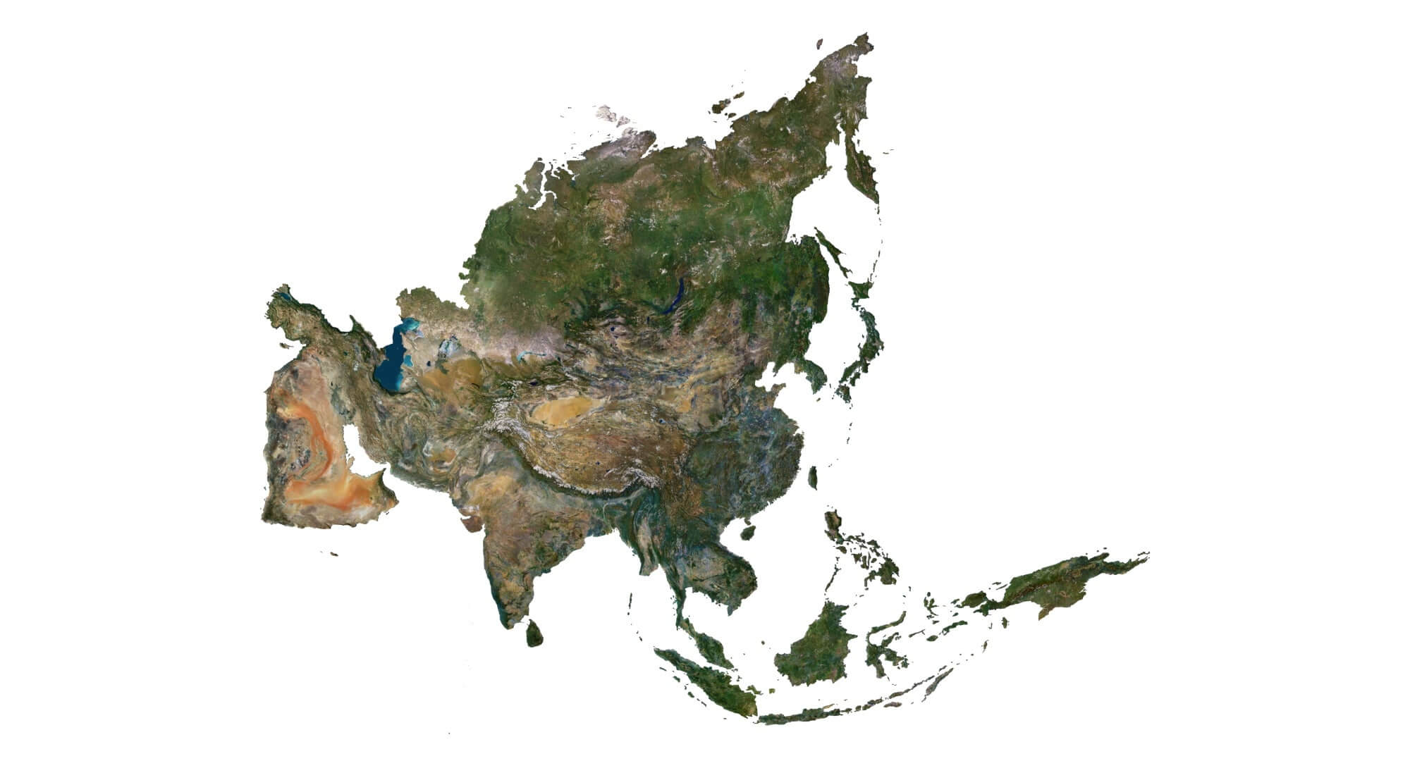 Asia Terrain 3D Map by Shustrik