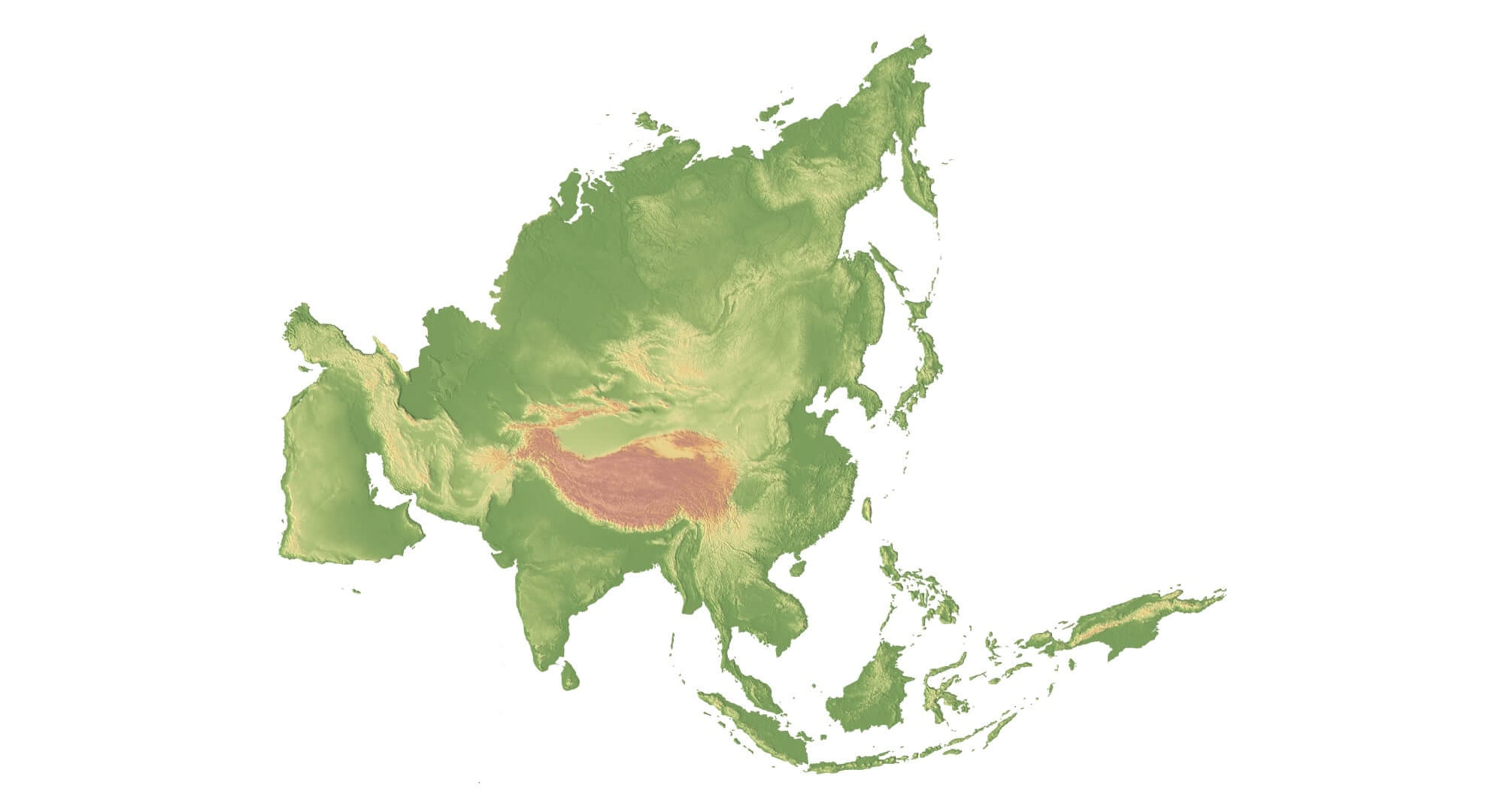 Asia Terrain 3D Map by Shustrik