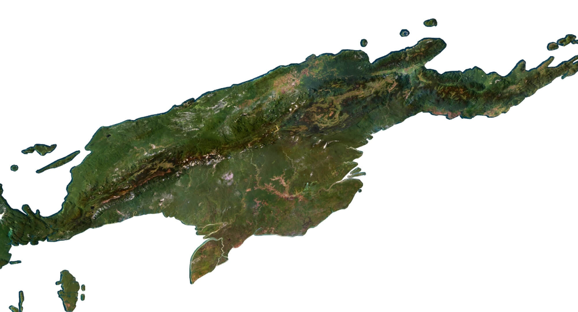 Asia Terrain 3D Map by Shustrik