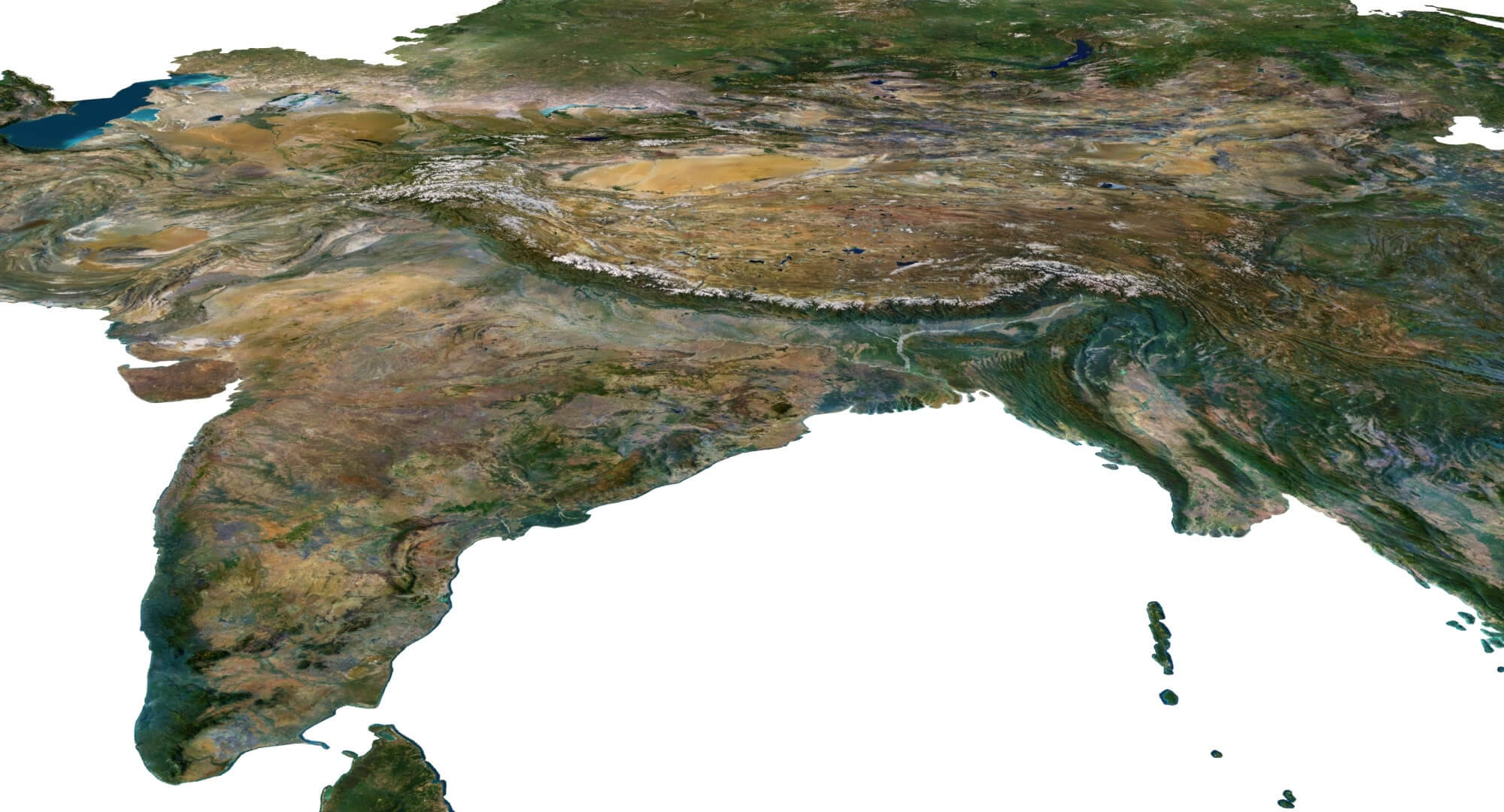 Asia Terrain 3D Map by Shustrik