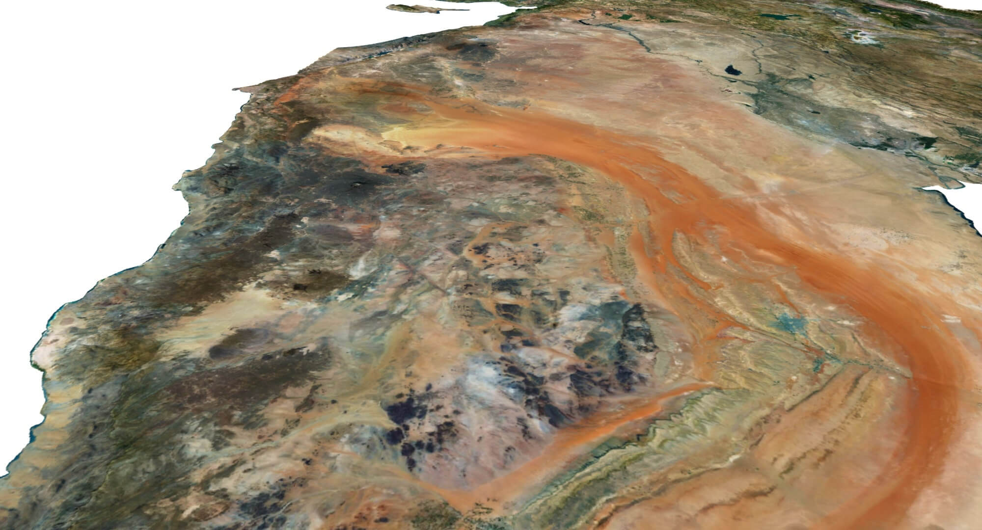 Asia Terrain 3D Map by Shustrik