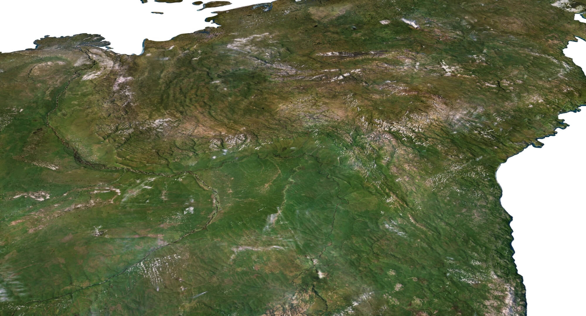 Asia Terrain 3D Map by Shustrik