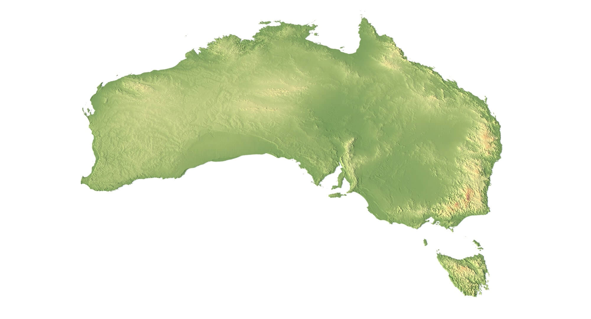Australia Terrain 3D Map by Shustrik