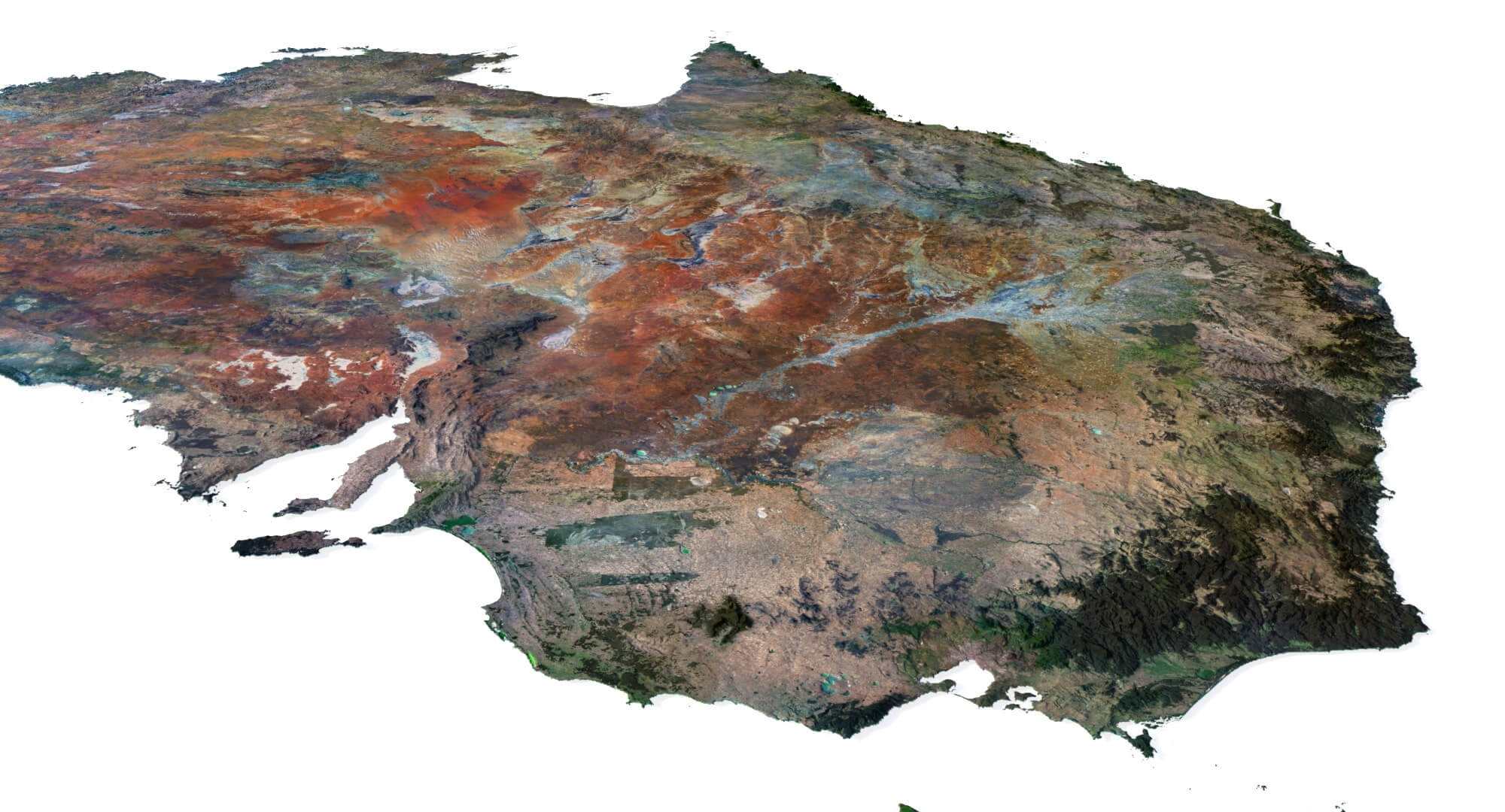 Australia Terrain 3D Map by Shustrik