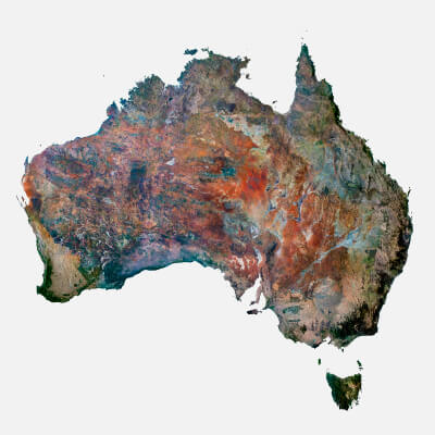 Australia Terrain 3D Map by Shustrik