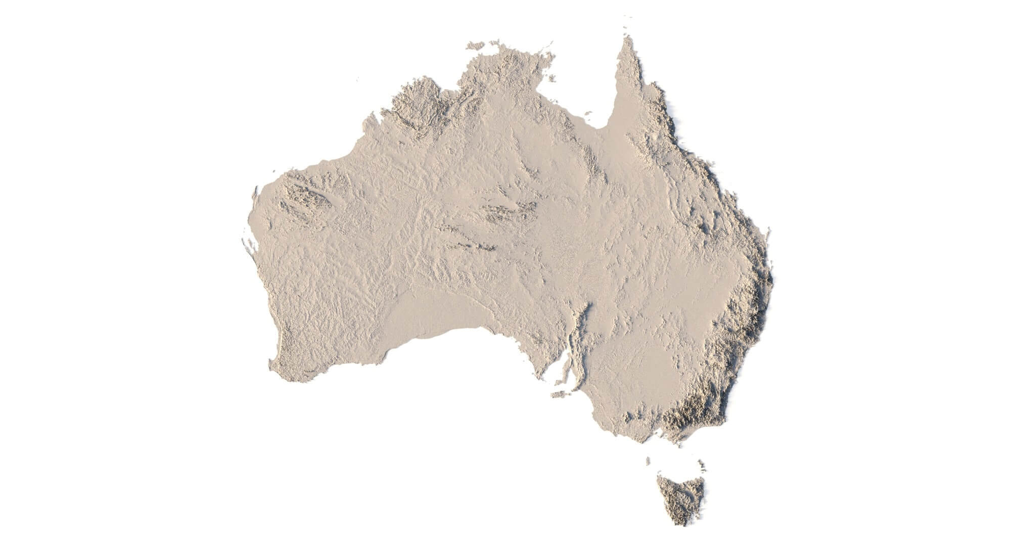 Australia Terrain for CNC, Printing and Design - 3D Model by Shustrik