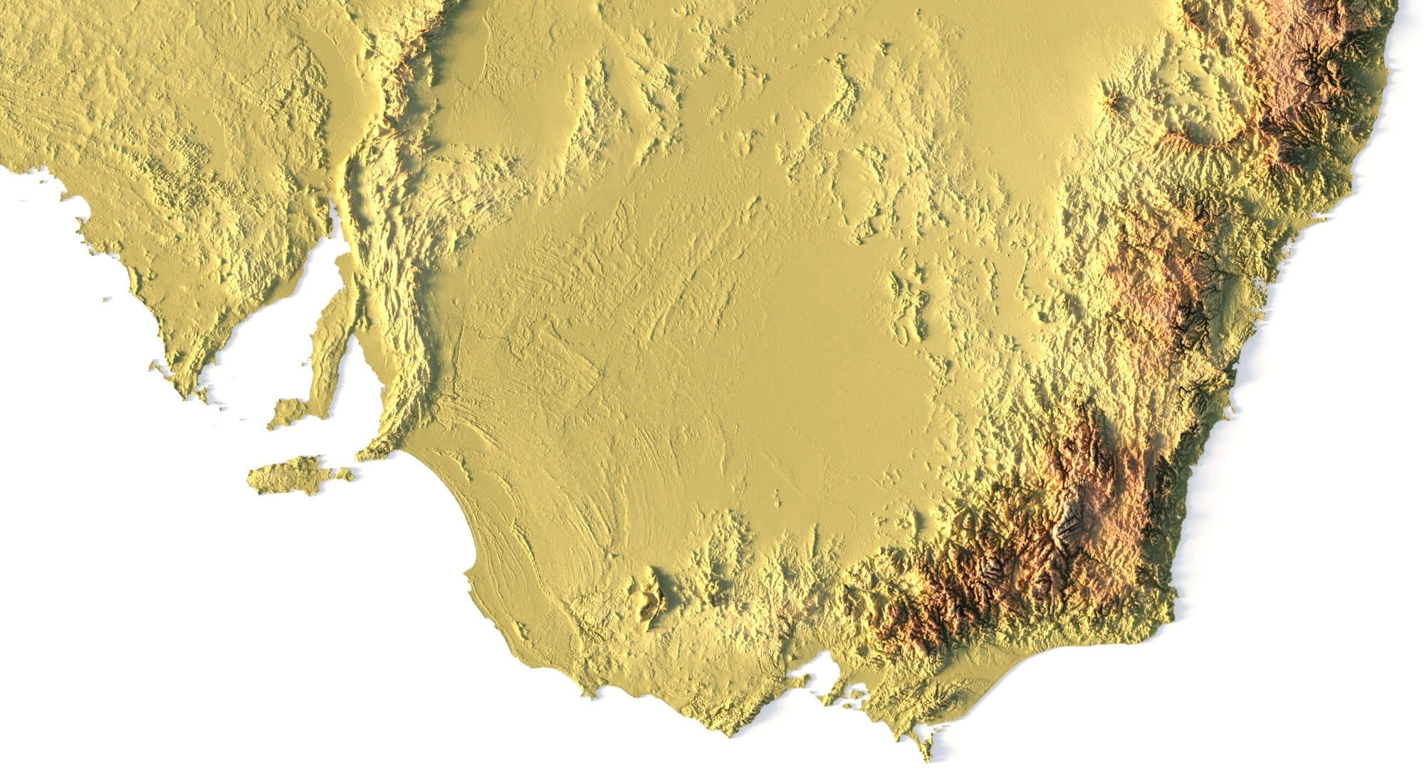 Australia Terrain for CNC, Printing and Design - 3D Model by Shustrik