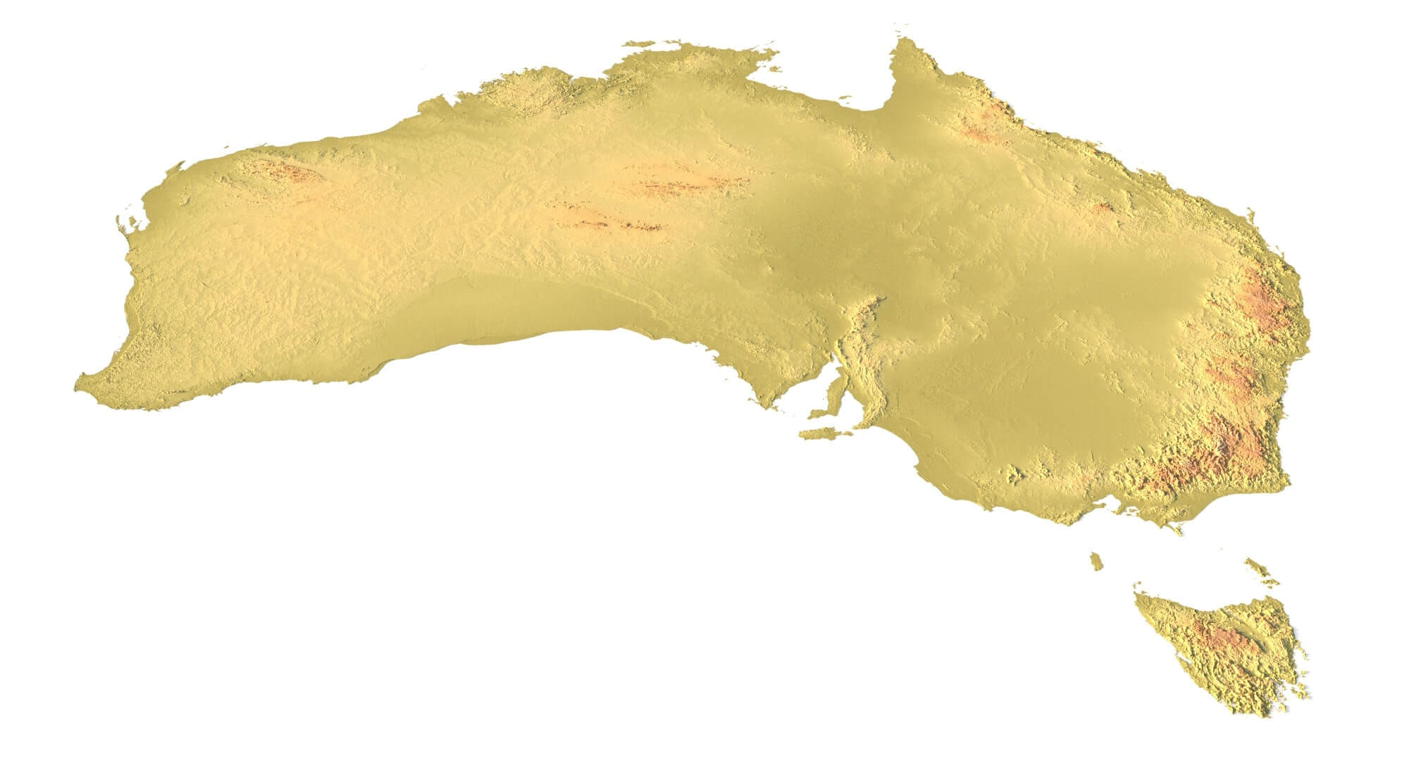 Australia Terrain for CNC, Printing and Design - 3D Model by Shustrik