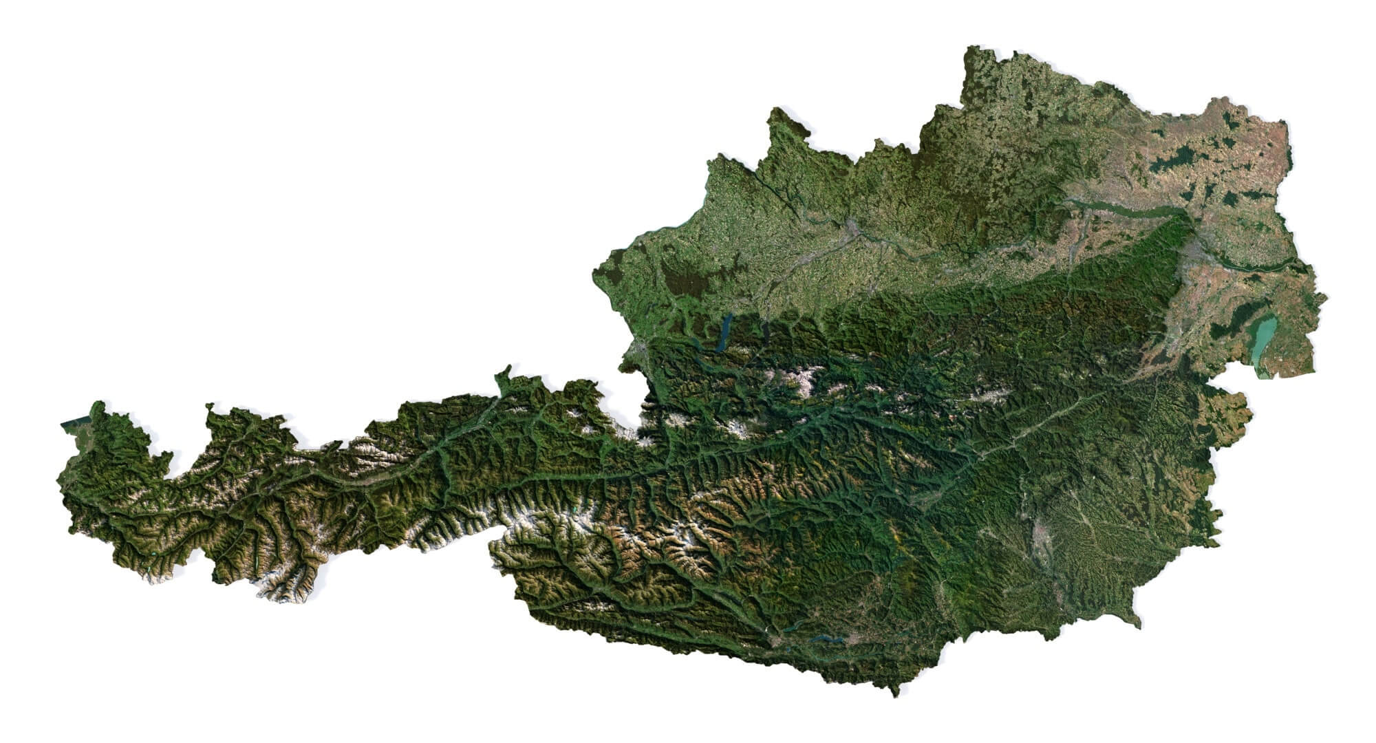 Austria Terrain 3D Map by Shustrik