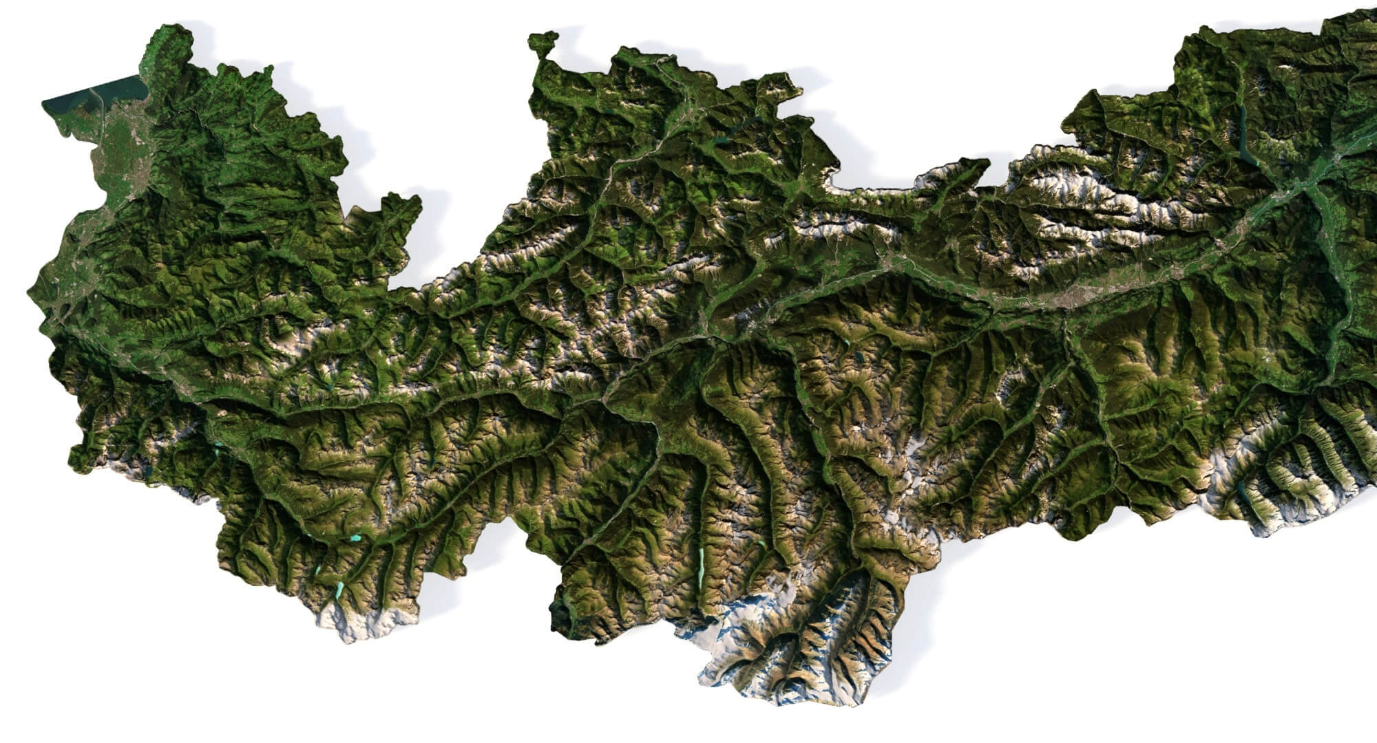 Austria Terrain 3D Map by Shustrik