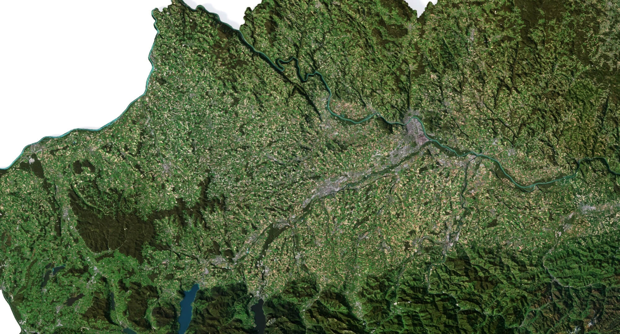Austria Terrain 3D Map by Shustrik