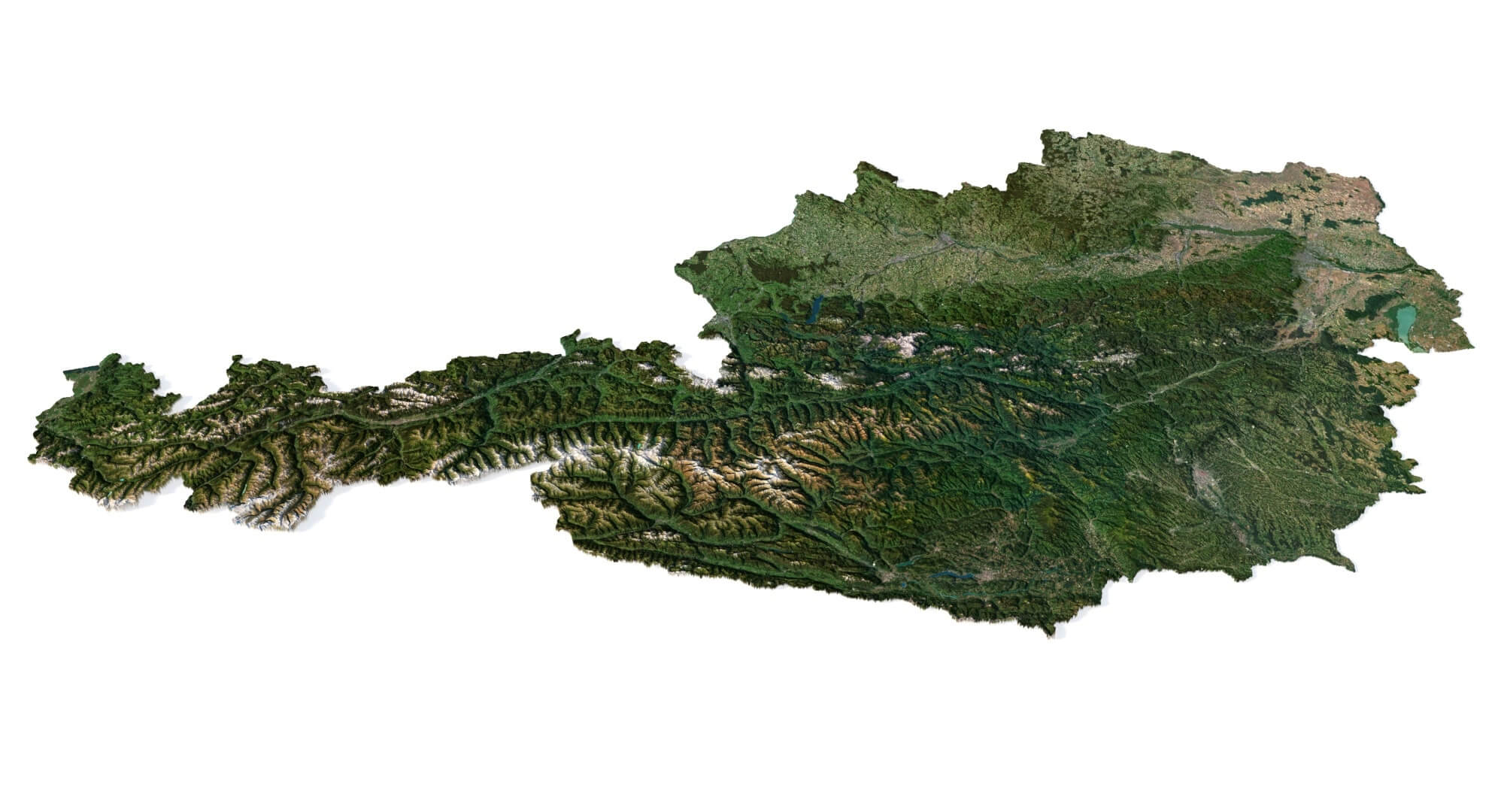 Austria Terrain 3D Map by Shustrik