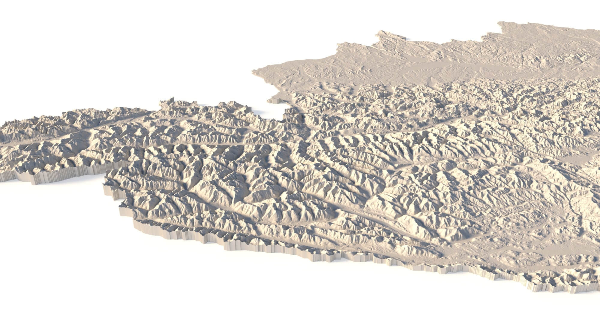 Austria Terrain for CNC, Printing and Design - 3D Print Model by Shustrik