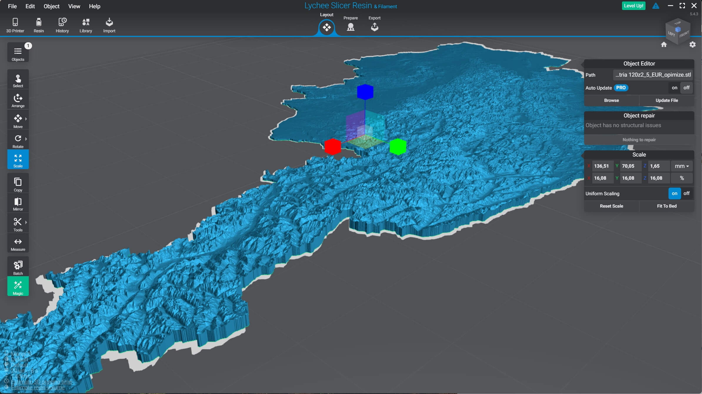 Austria Terrain for CNC, Printing and Design - 3D Print Model by Shustrik