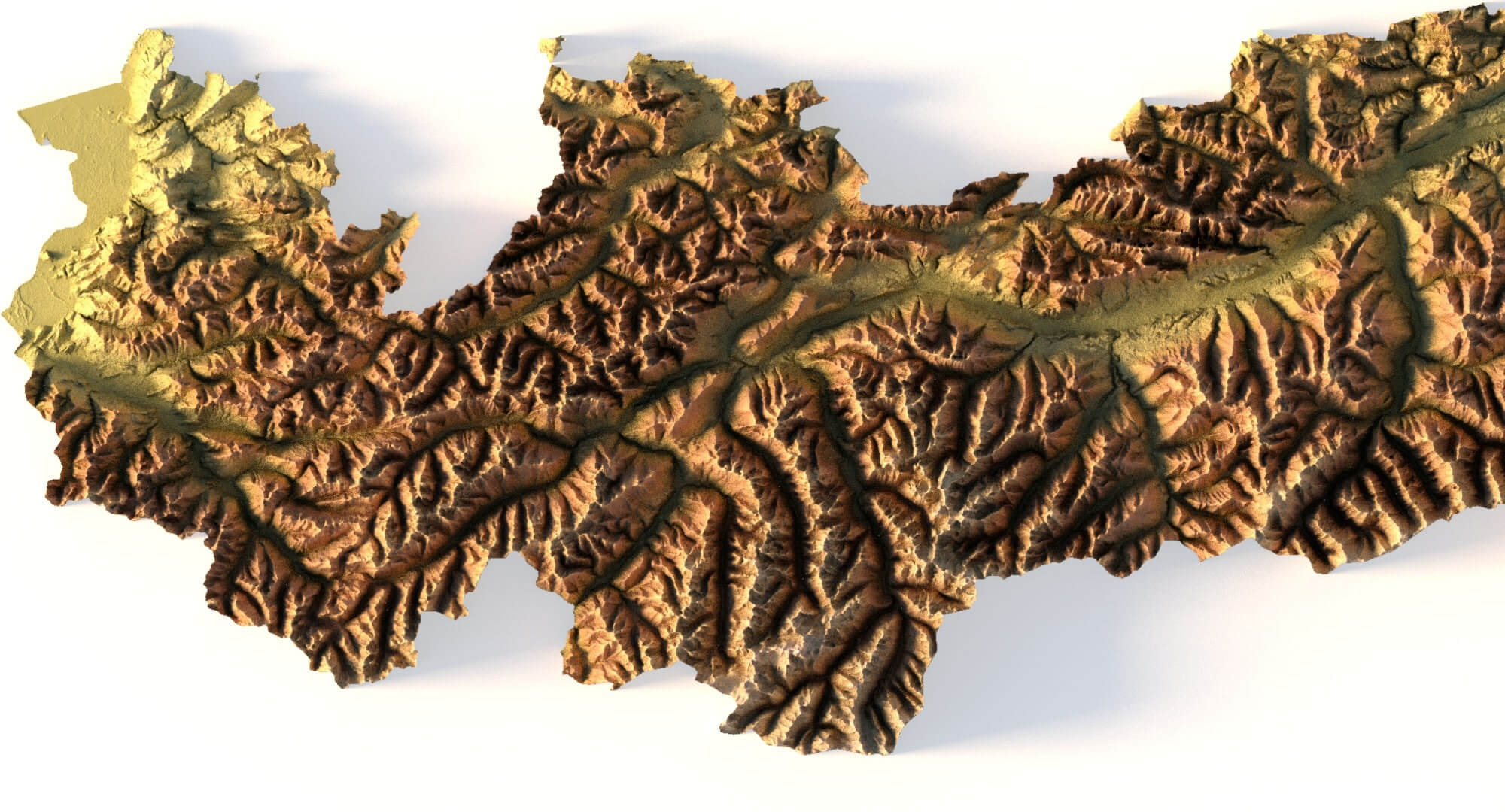 Austria Terrain - 3D Model by Shustrik