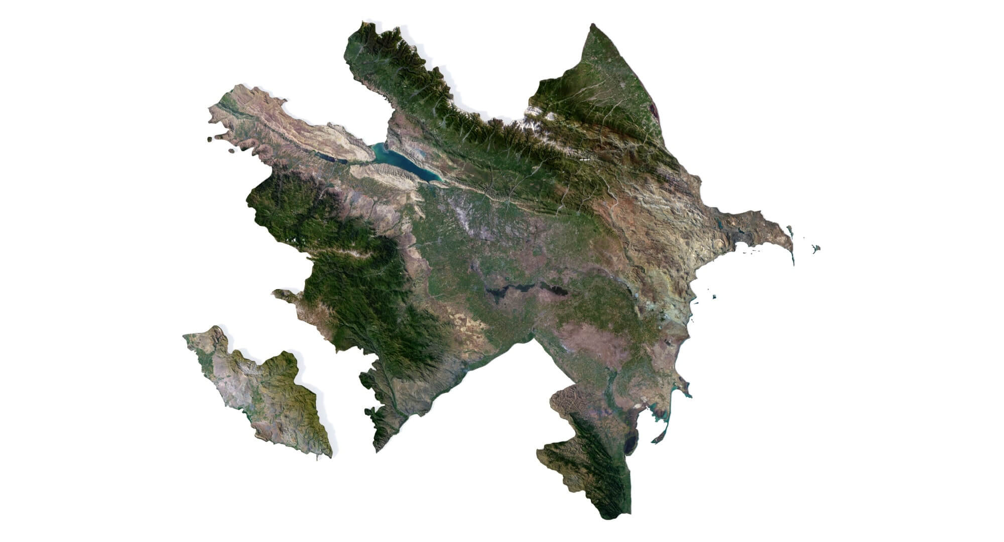 Azerbaijan Terrain 3D Map by Shustrik