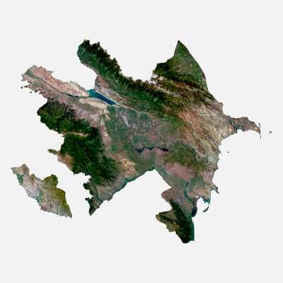 Azerbaijan Terrain 3D Map by Shustrik