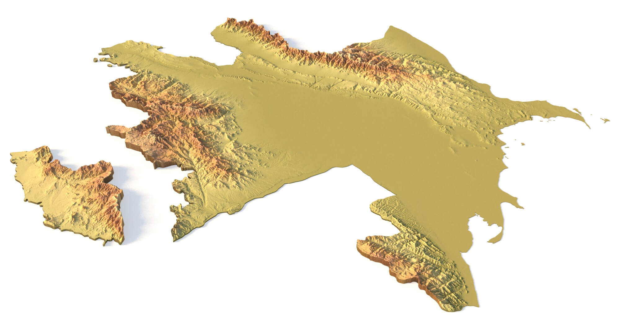 Azerbaijan Terrain - 3D Model by Shustrik