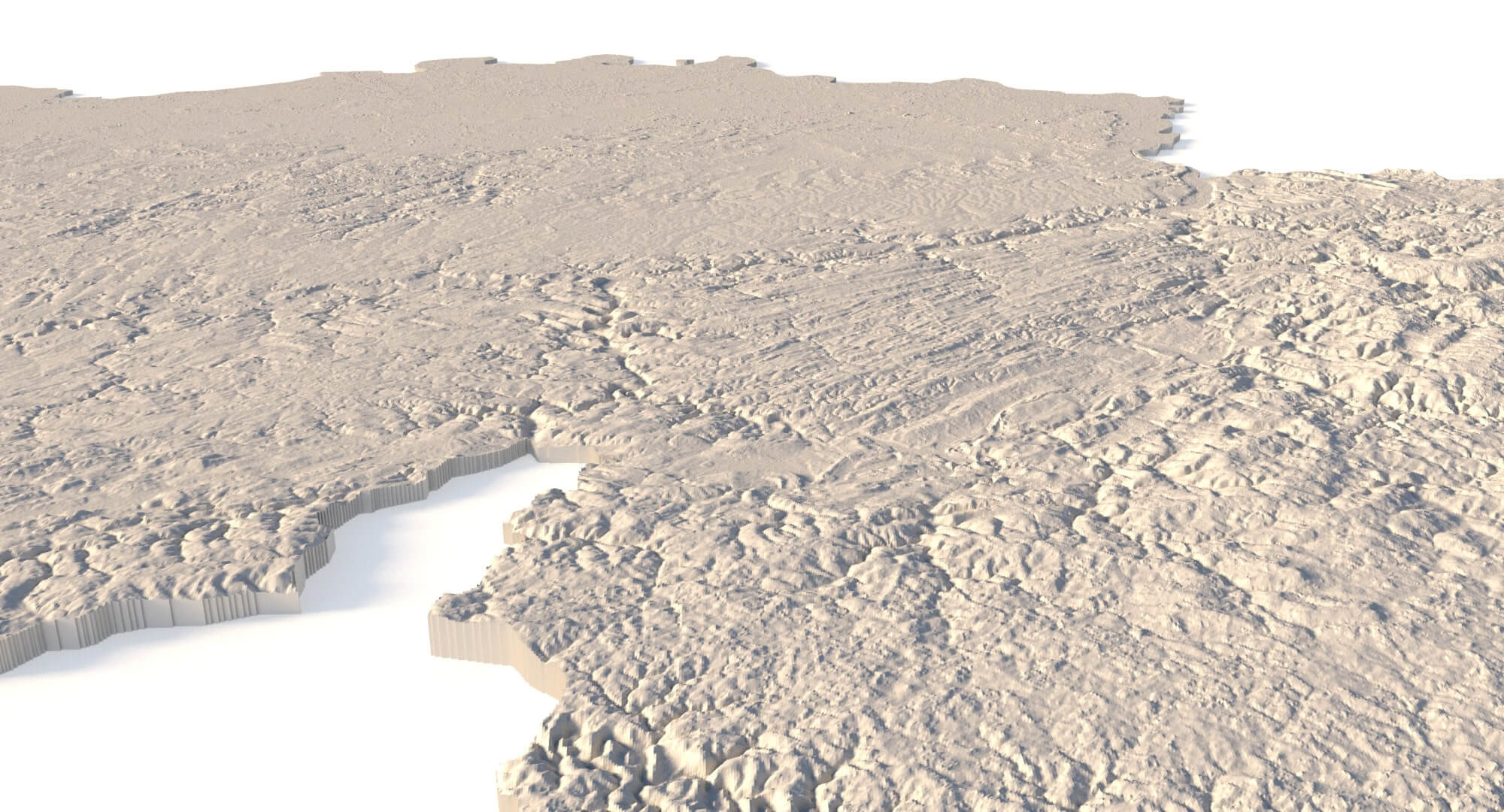Belgium Terrain for CNC, Printing and Design - 3D Model by Shustrik
