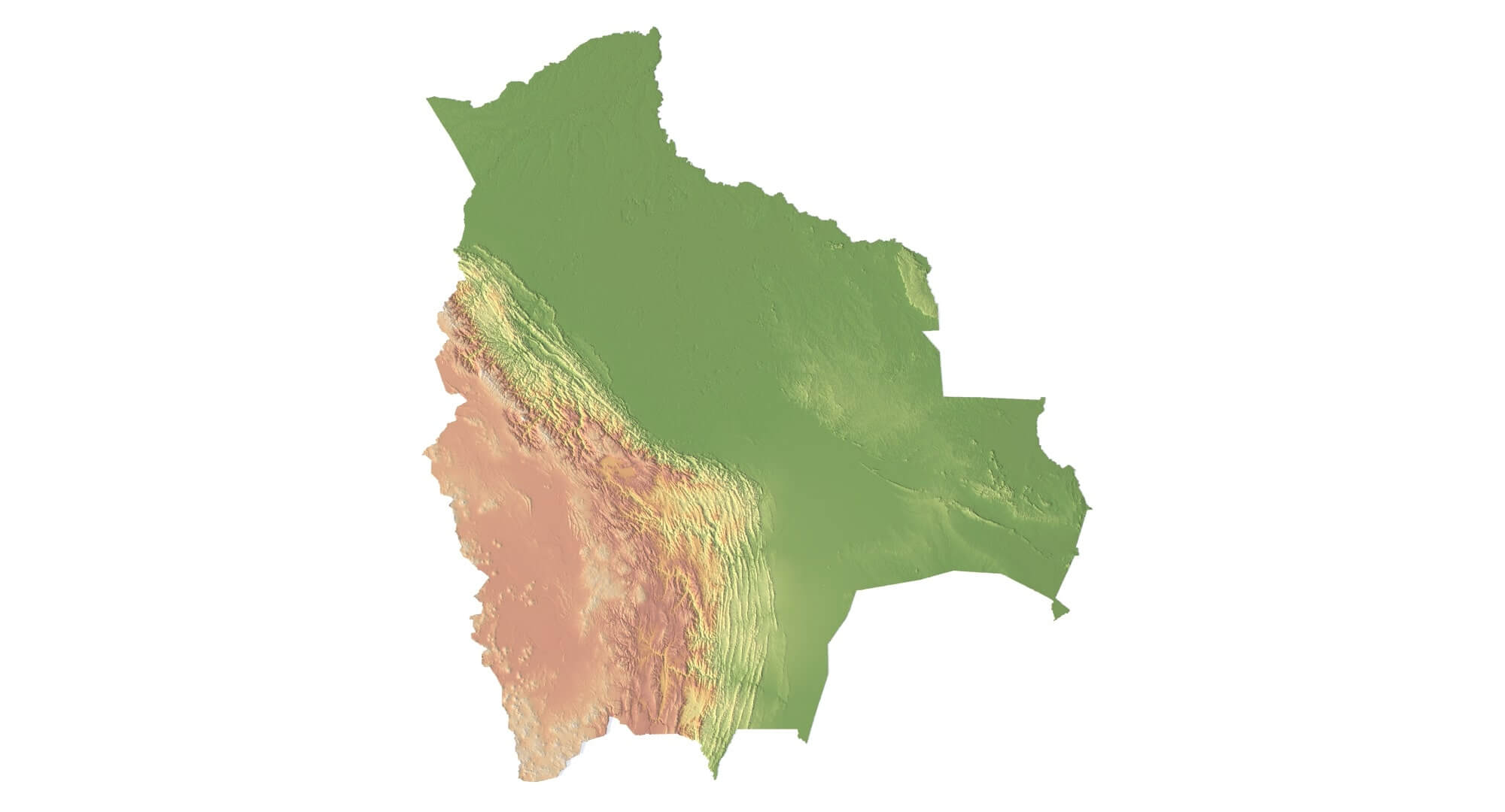 Bolivia Terrain 3D Map by Shustrik