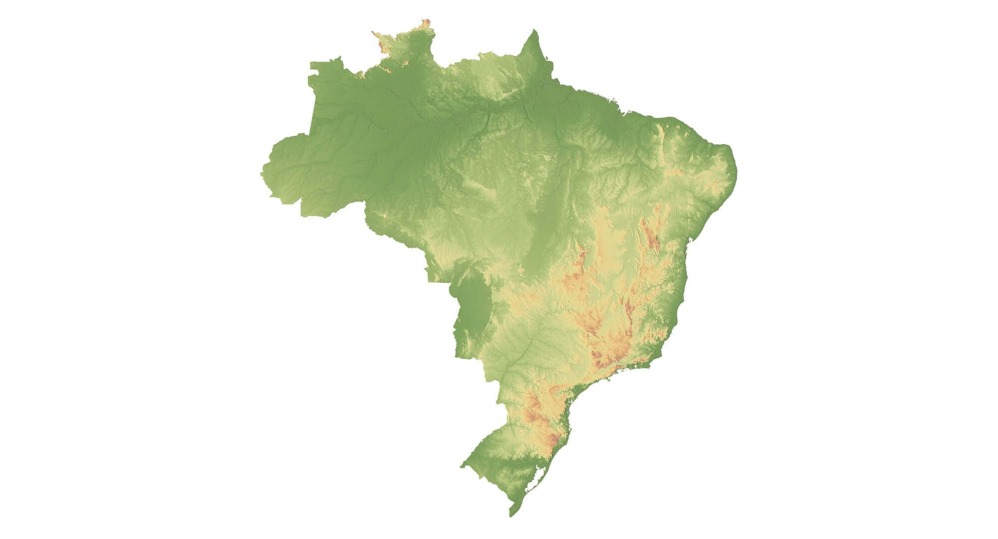 Brazil Terrain 3D Map by Shustrik