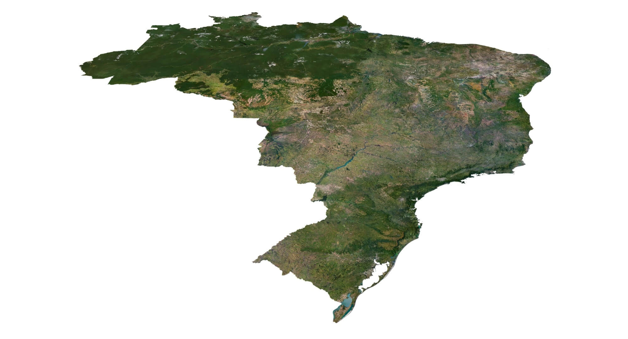 Brazil Terrain 3D Map by Shustrik