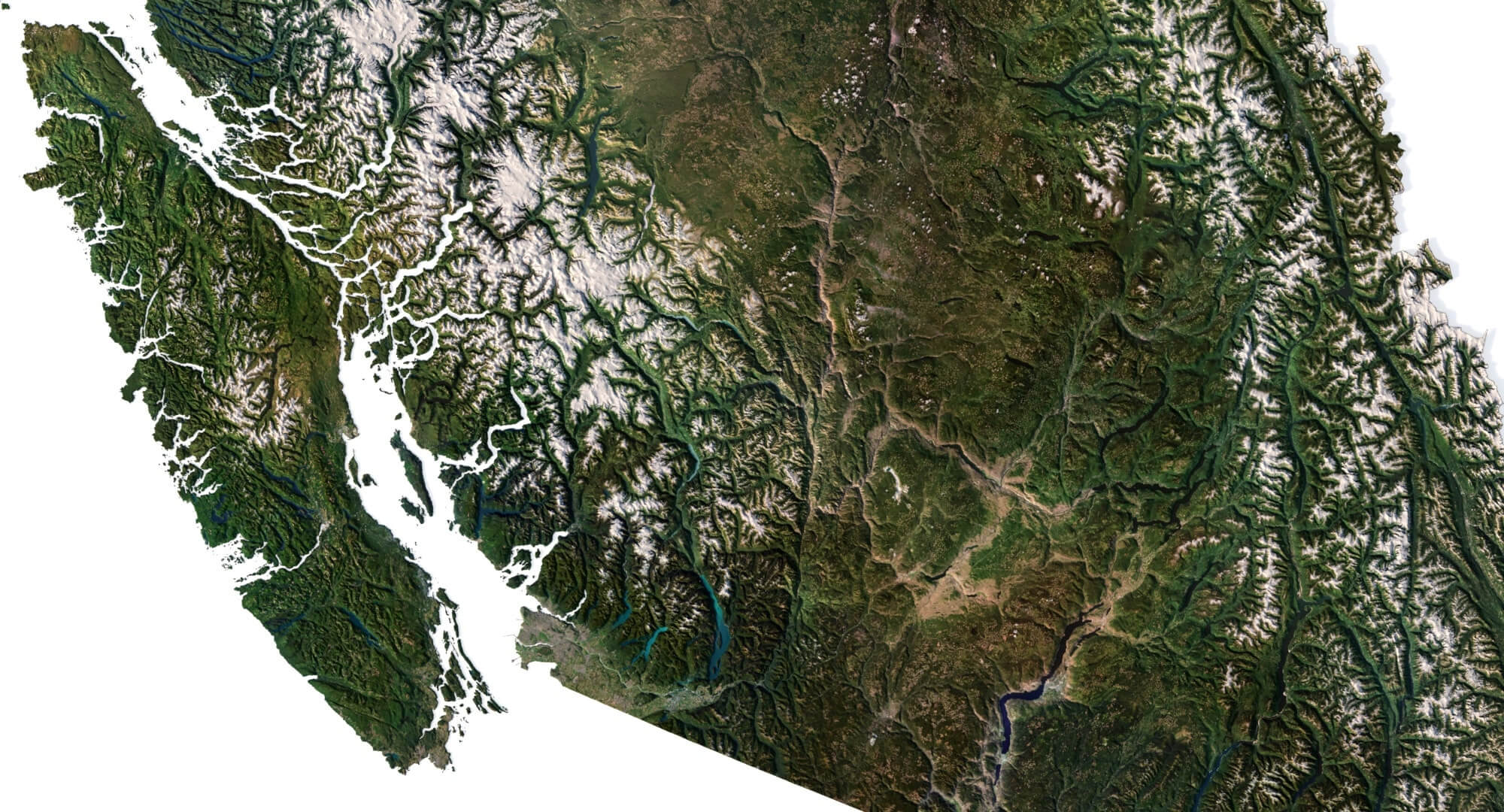 British Columbia Terrain 3D Map by Shustrik
